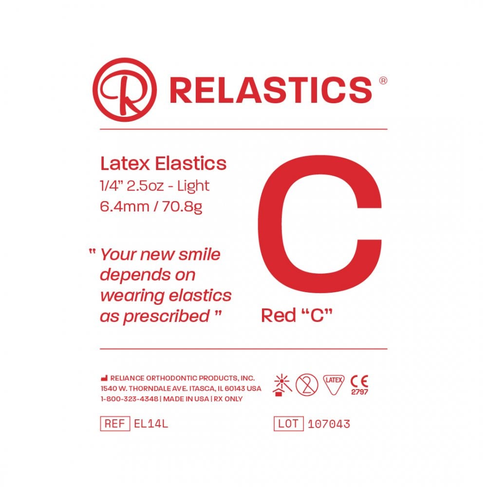 Patient Elastics Latex Relastics 1 4 6.4mm Light 2.5oz Orthodontics from BF Mulholland Ltd UK